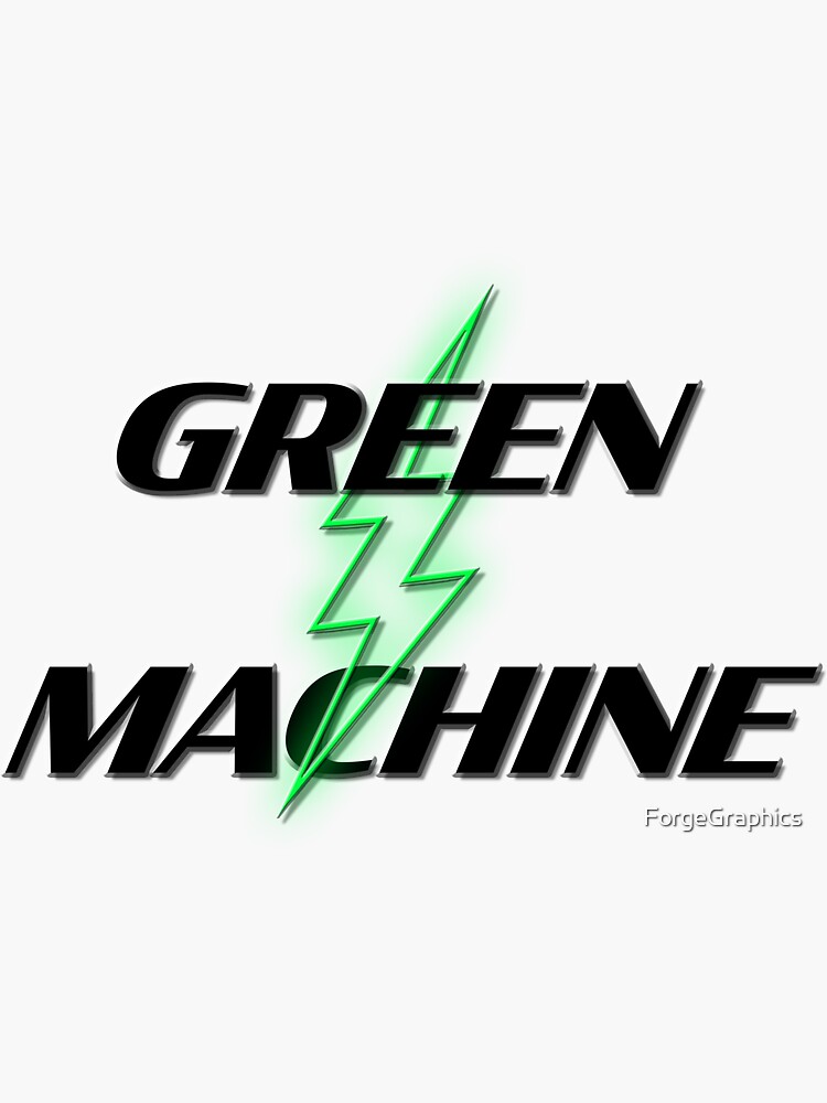 "Green Machine Electric Vehicle" Sticker for Sale by ForgeGraphics ...