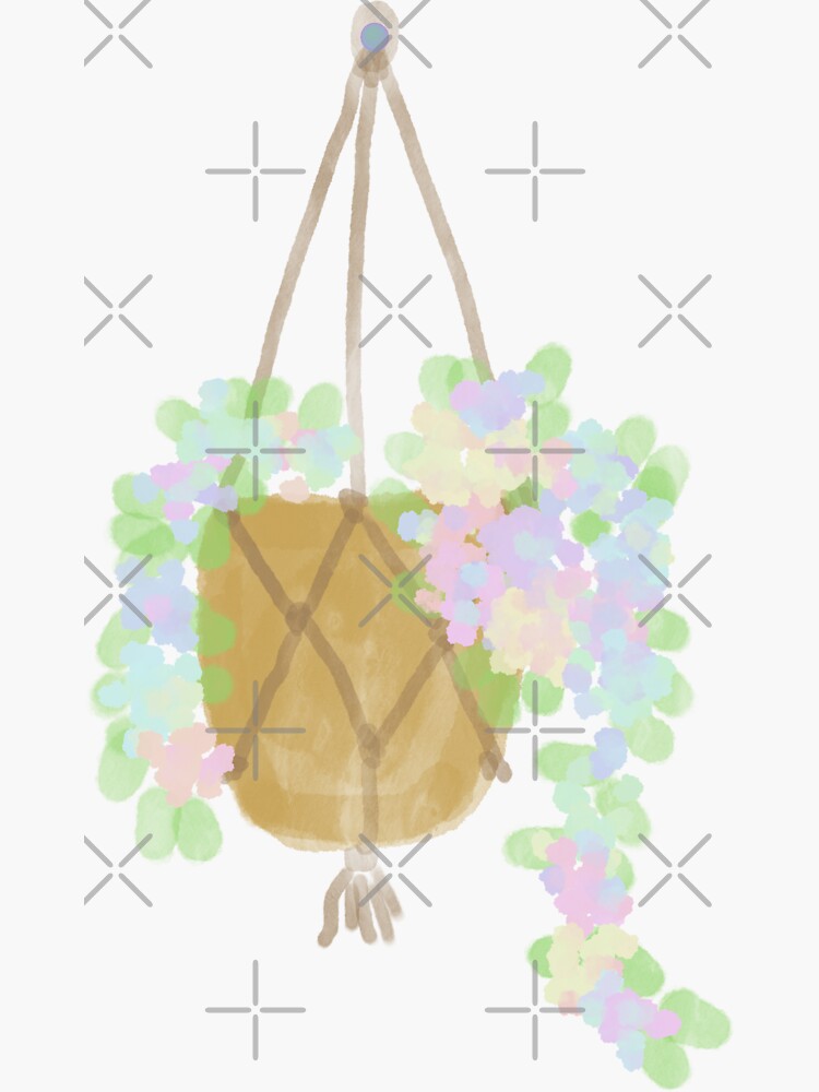 "Hanging flowers " Sticker for Sale by sumudubc | Redbubble