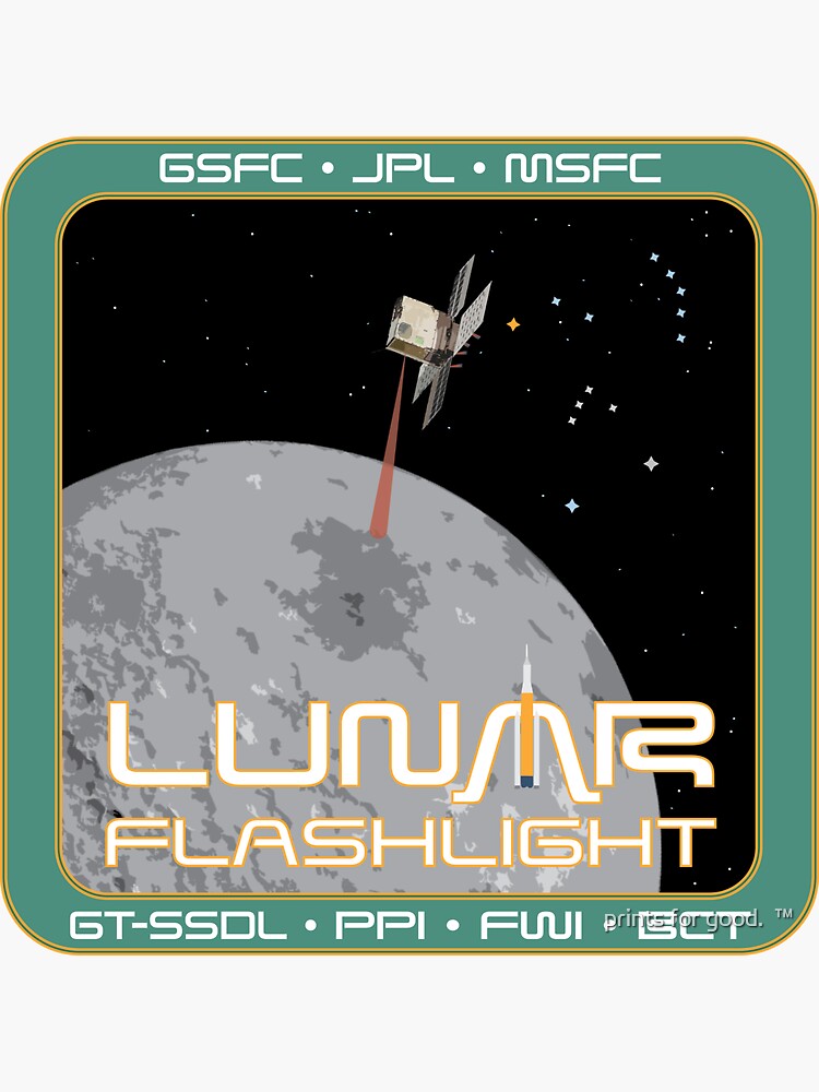 "Lunar Flashlight Mission Patch" Sticker for Sale by paxtonsteph ...