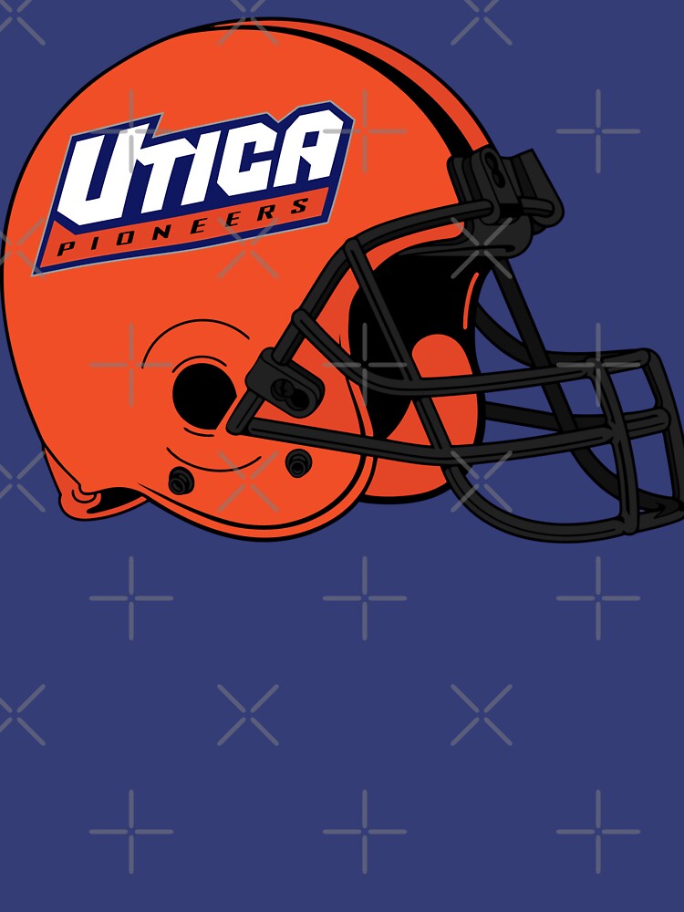 "Utica College UC Pioneers Helmet Orange + Navy Blue Football Athletics ...