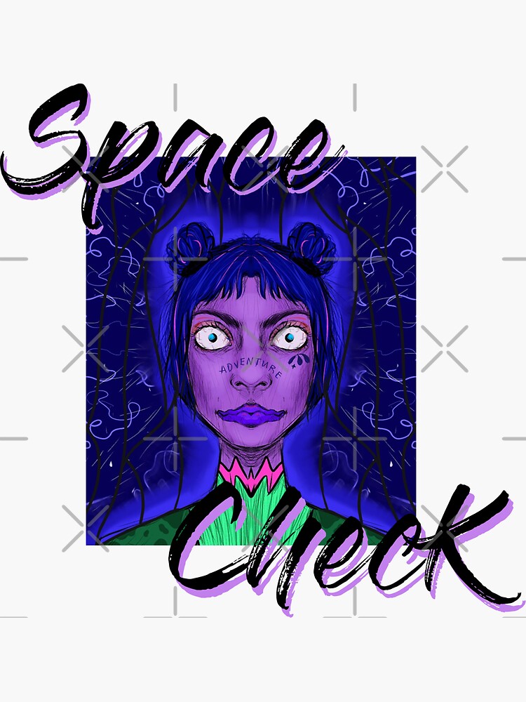 "Space Check " Sticker by KookiePalette | Redbubble