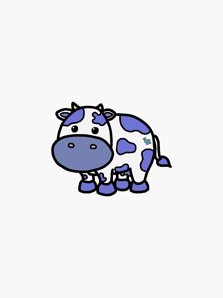 "Blueberry Cow" Sticker for Sale by aeststickers | Redbubble