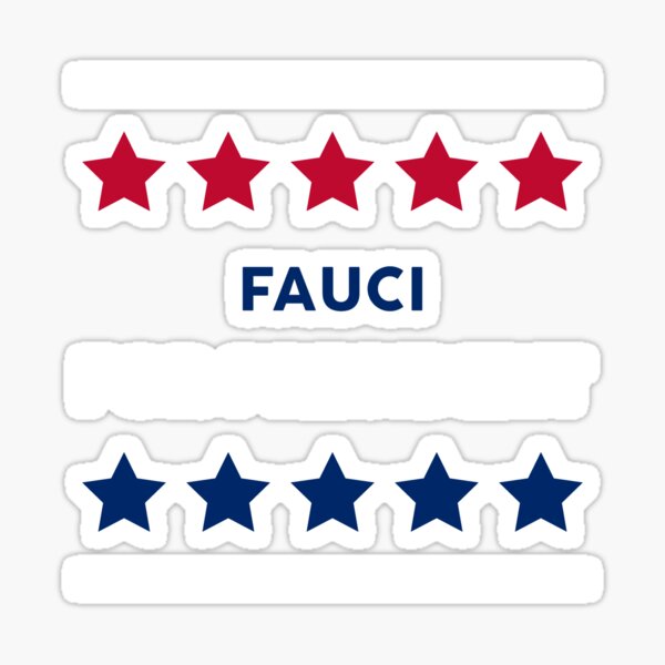 "Fauci For President - US Flag Colors And Stars" Sticker for Sale by ...