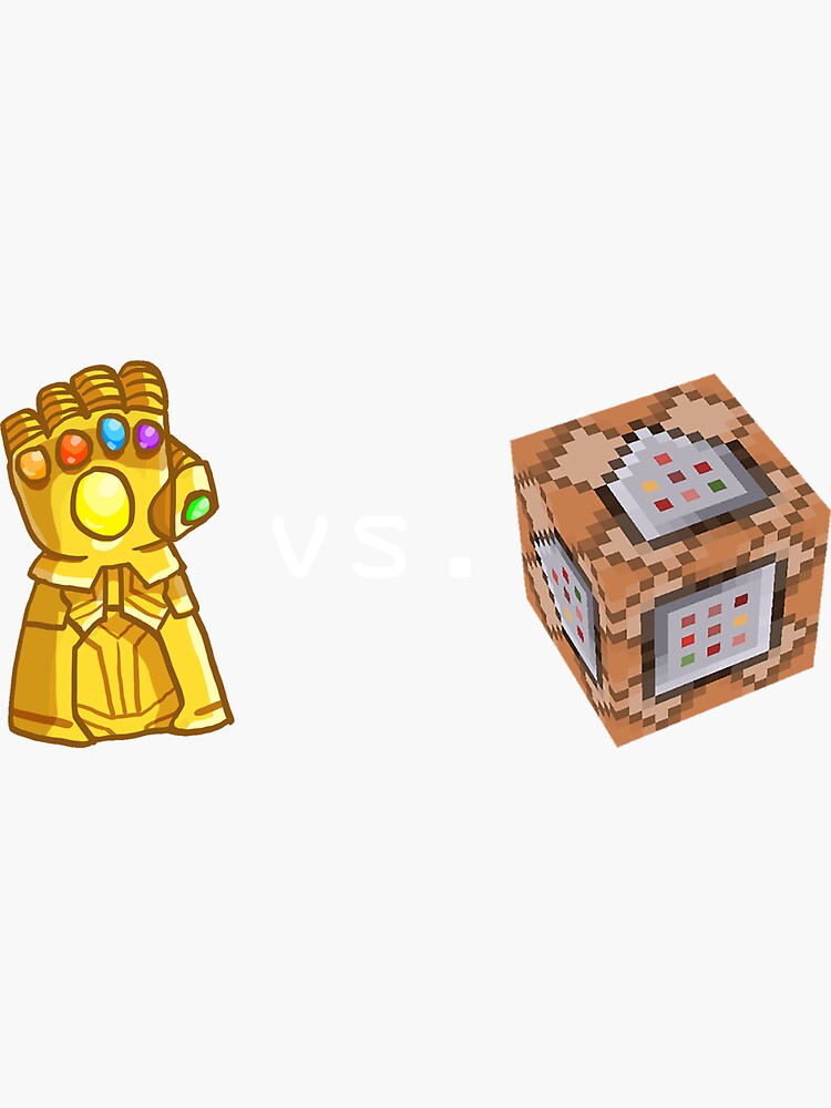 "Gauntlet vs Command Block" Sticker by Regaltops | Redbubble