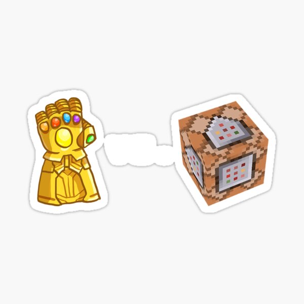 "Gauntlet vs Command Block" Sticker by Regaltops | Redbubble