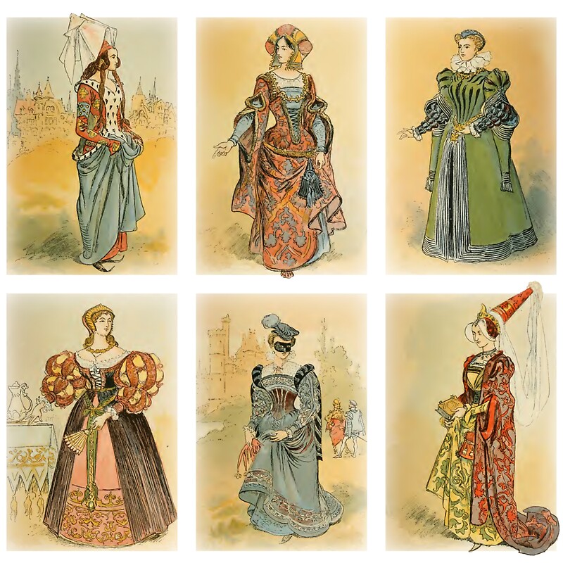"Vintage French fashion (Middle ages)" by VintageLevel | Redbubble