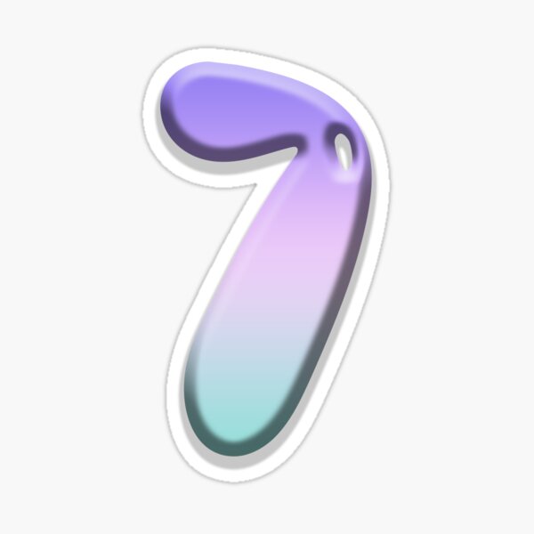 "Bubble Seven (7)" Sticker by marleyvogel | Redbubble