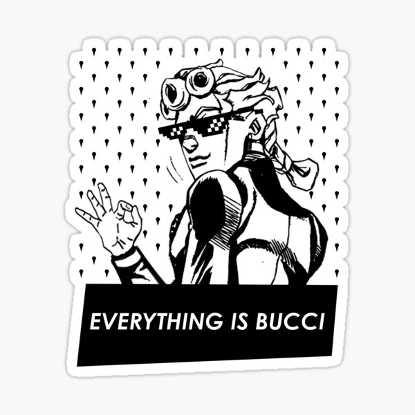 "Everything is BUCCI (Black and White pattern)" Sticker for Sale by ...