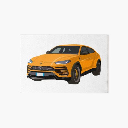 "Lamborghini Urus Orange Cartoon" Art Board Print by yungyanno | Redbubble