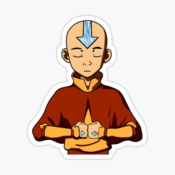 "aang (avatar the last airbender)" Sticker for Sale by schrostopper ...