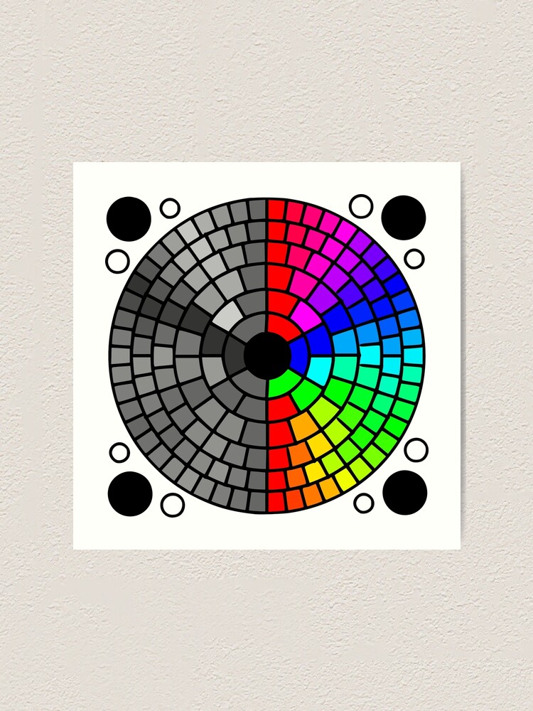Lámina artística «Color del círculo del arco iris y patrón en escala de ...