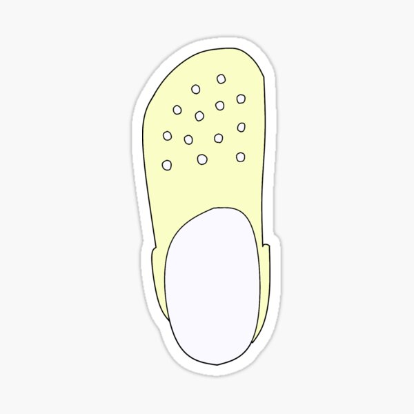 "Yellow Croc" Sticker for Sale by Simply-Custom | Redbubble