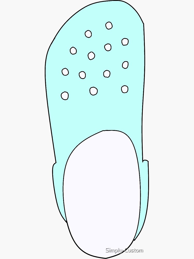 "Blue Croc" Sticker for Sale by Simply-Custom | Redbubble