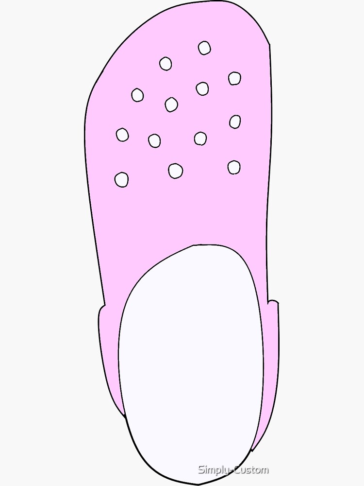 "Pink Croc" Sticker for Sale by Simply-Custom | Redbubble