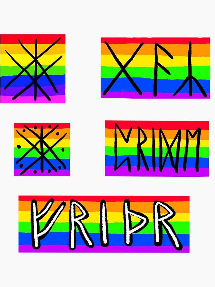 "Pride runes stikers." Sticker for Sale by Ludvig Levin | Redbubble