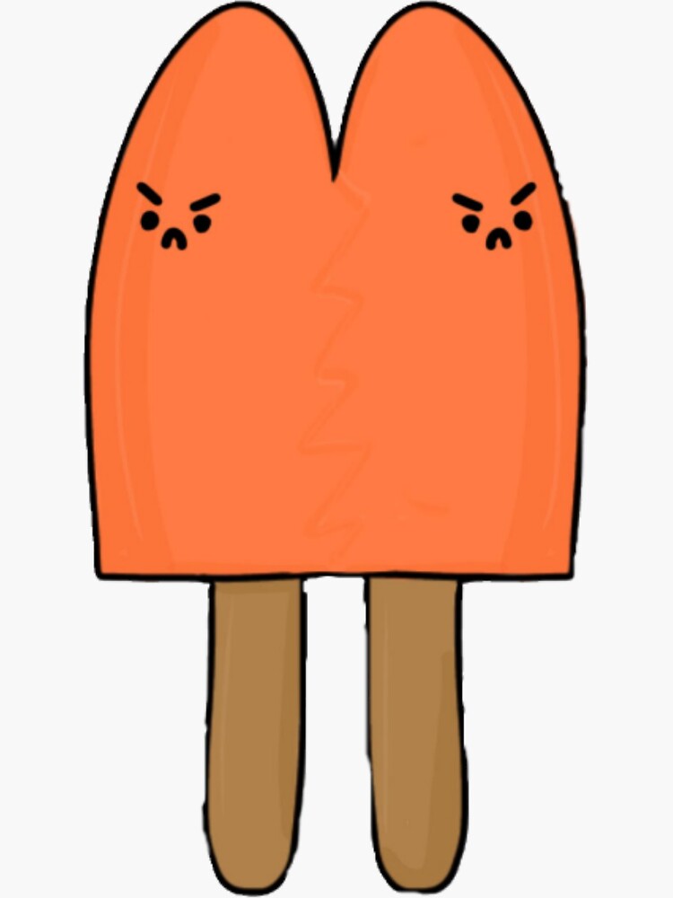 "Angry Popsicle Twins" Sticker for Sale by JinnieverseShop | Redbubble