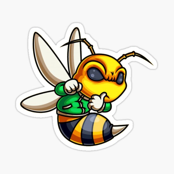 "Angry Bee" Sticker by M-designs-98 | Redbubble