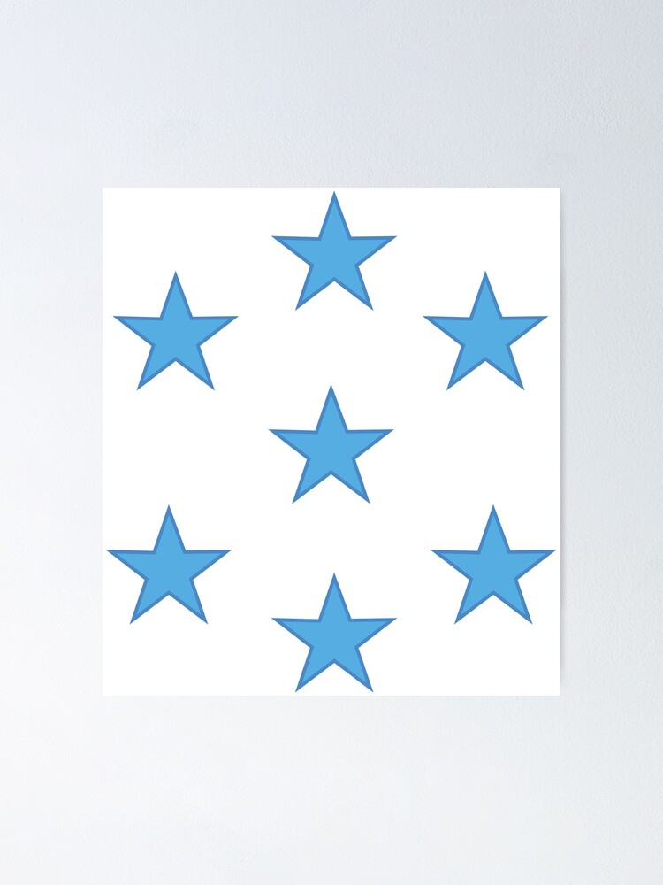 "blue star sticker pack" Poster by skylaryonemura | Redbubble