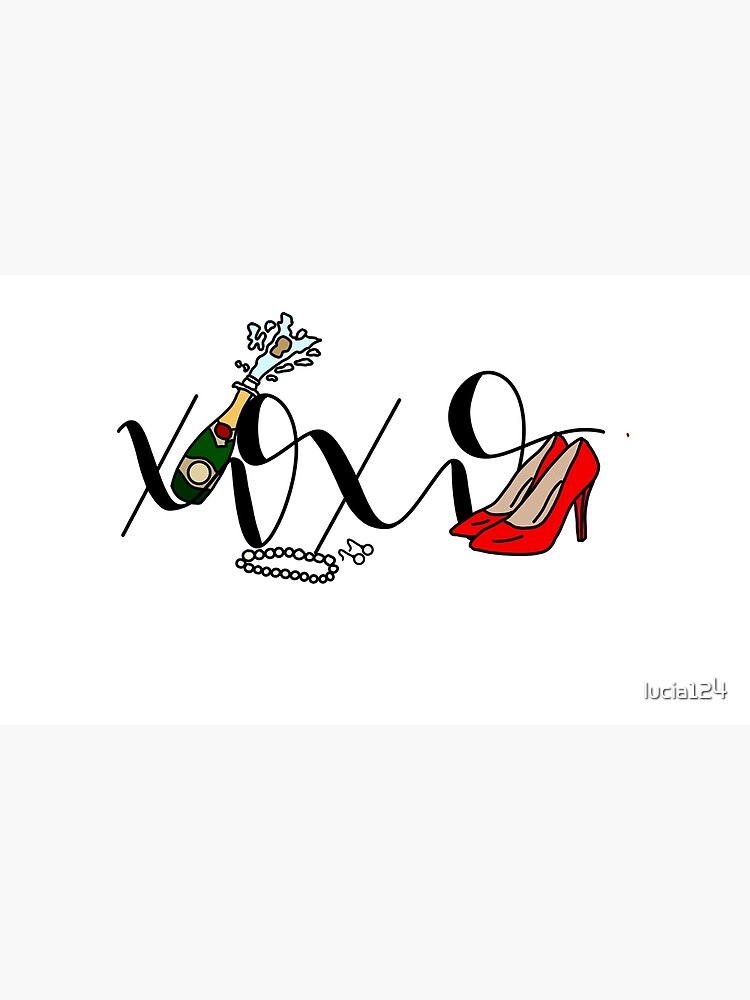 "XOXO- cursive lettering w/ fancy objects" Poster by lucia124 | Redbubble