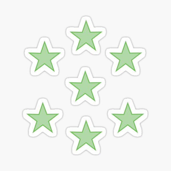 "green star sticker pack" Sticker for Sale by skylaryonemura | Redbubble