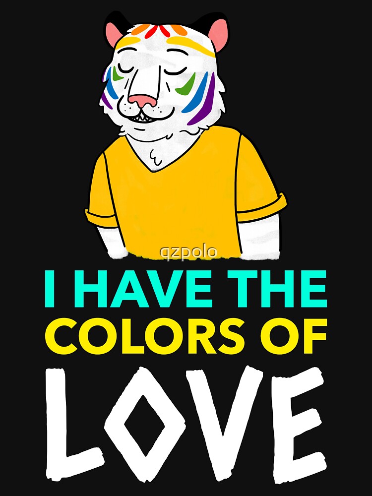 "Lgbtq love white a tiger clipart." T-shirt for Sale by qzpolo ...