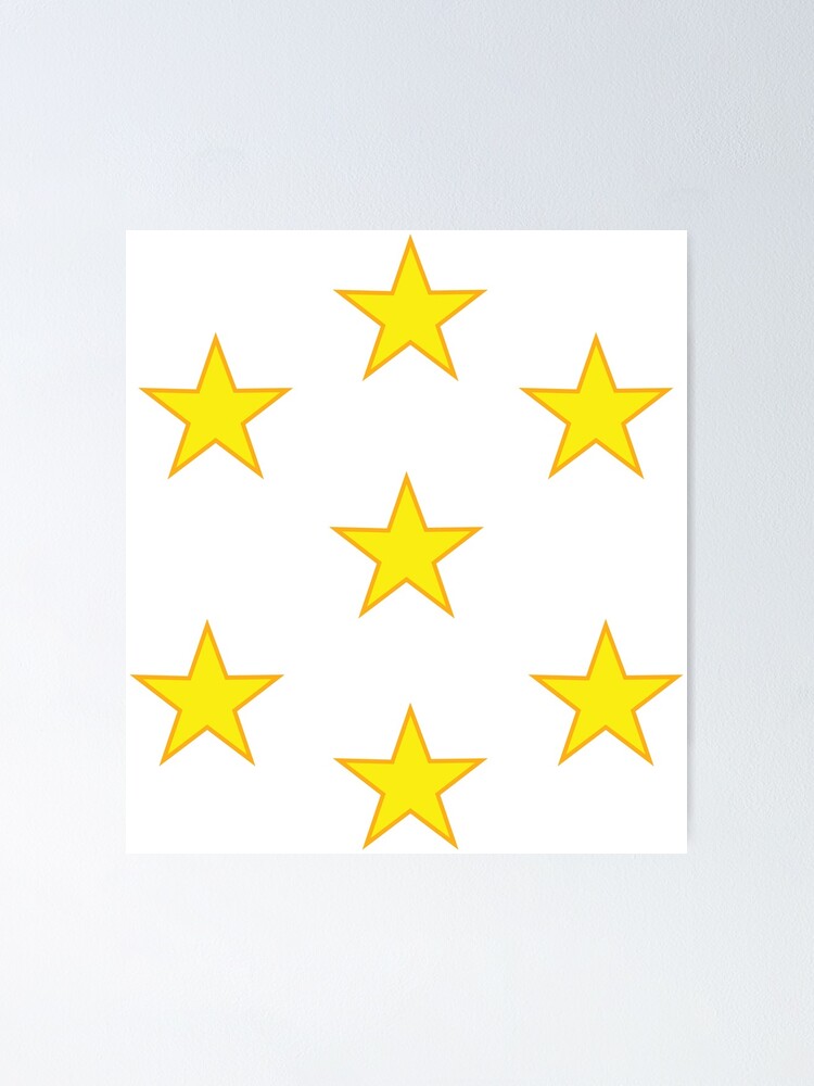 "yellow star sticker pack" Poster for Sale by skylaryonemura | Redbubble