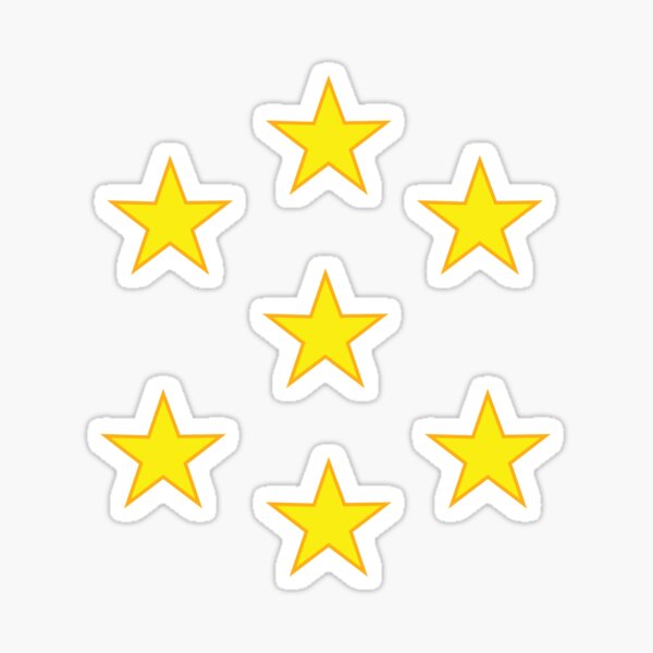 "yellow star sticker pack" Sticker by skylaryonemura | Redbubble