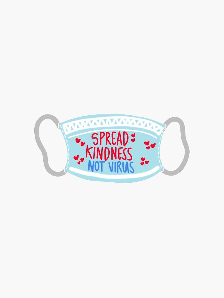 "Spread Kindness Mask Design" Sticker by kateroarkeart | Redbubble