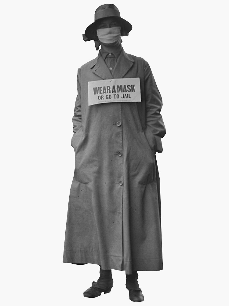"Wear a mask or go to jail" Sticker for Sale by rylestyles | Redbubble