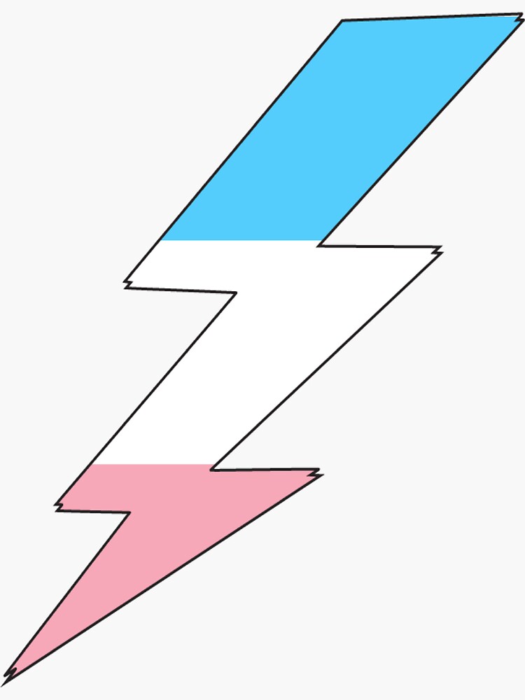 "lightning bolt trans flag" Sticker for Sale by shpiazza | Redbubble
