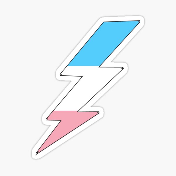"lightning bolt trans flag" Sticker for Sale by shpiazza | Redbubble