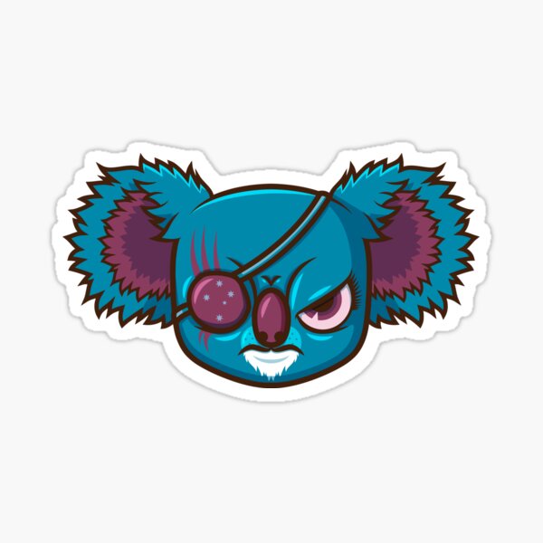 "Badass Koala" Sticker by nickredone1 | Redbubble