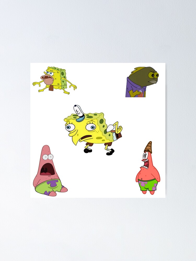 "Sponge Bob Sticker pack" Poster for Sale by liantic | Redbubble