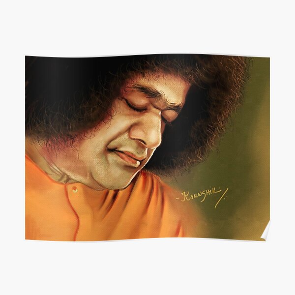 "Sathya Sai Baba Painting " Poster by sathyas-corner | Redbubble
