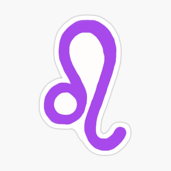 "Leo/ zodiac Sign purple " Sticker by Stephanie202318 | Redbubble