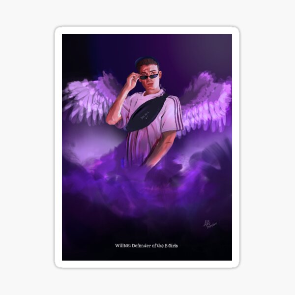 "Willne, Defender of Egirls" Sticker for Sale by CherrieLexi | Redbubble