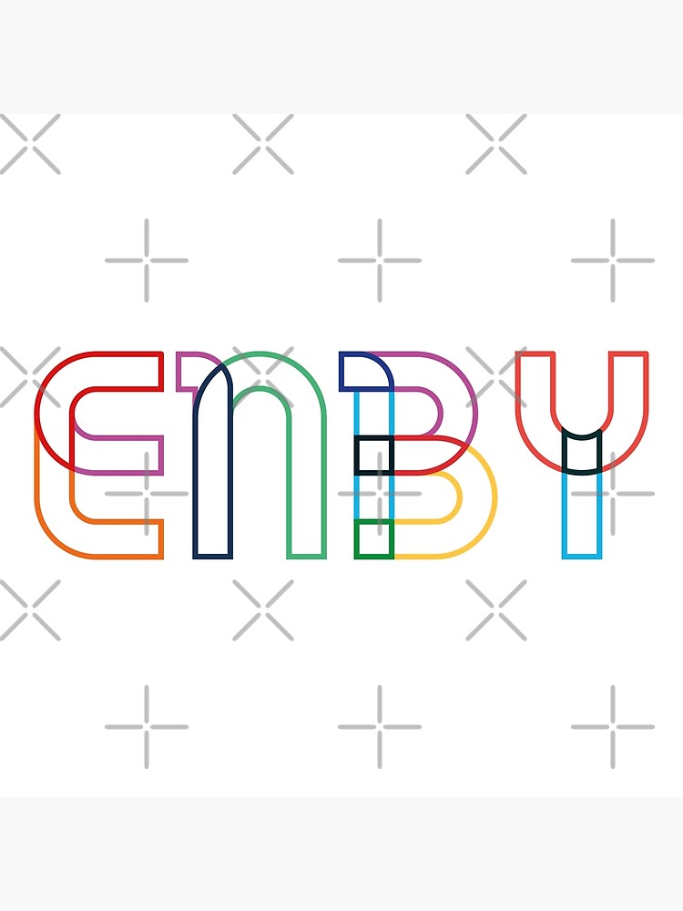 "ENBY NON BINARY LGBTIQ PRIDE OUTLINE TYPE " Poster for Sale by ...