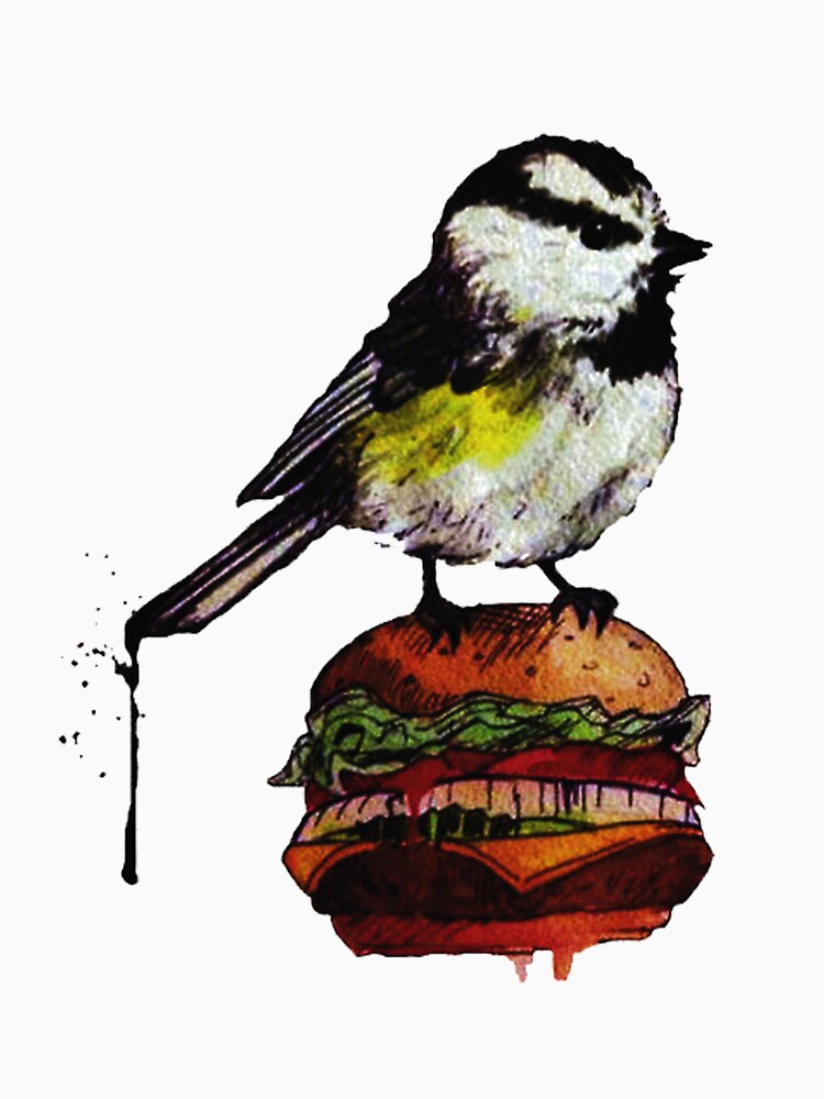 "Cheeseburger Bird Darker" T-shirt for Sale by 525chantel | Redbubble ...