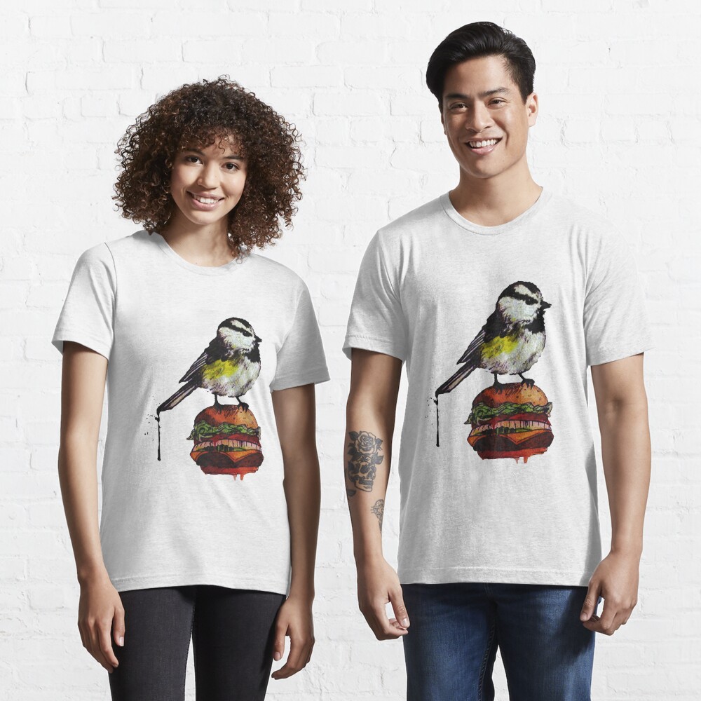 "Cheeseburger Bird Darker" T-shirt for Sale by 525chantel | Redbubble ...