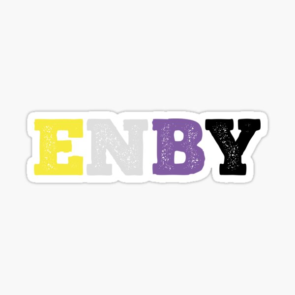 "ENBY NON BINARY LGBTIQ PRIDE TYPE" Sticker for Sale by revolutionlove ...