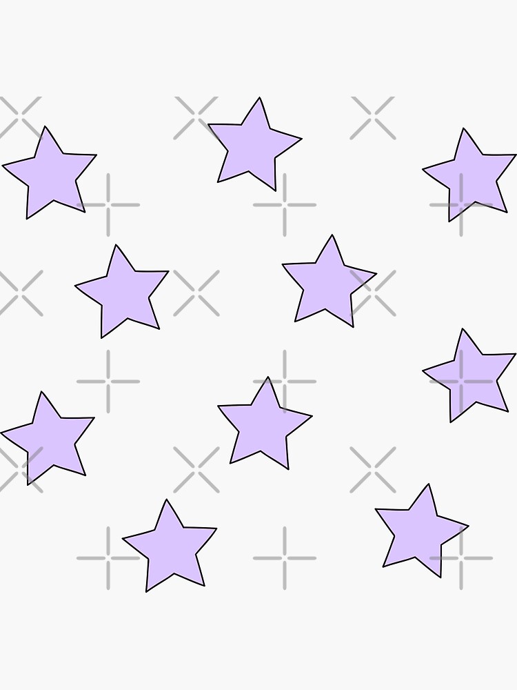 "purple stars" Sticker for Sale by rachface | Redbubble