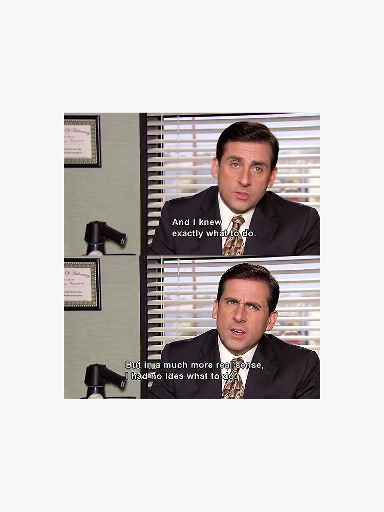 "michael scott the office " Sticker for Sale by 314159265358979 | Redbubble