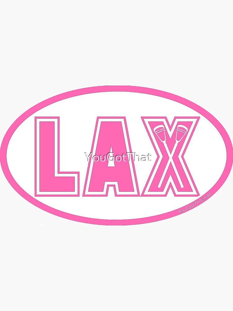 "Lacrosse LAX oval pink" Sticker for Sale by YouGotThat | Redbubble