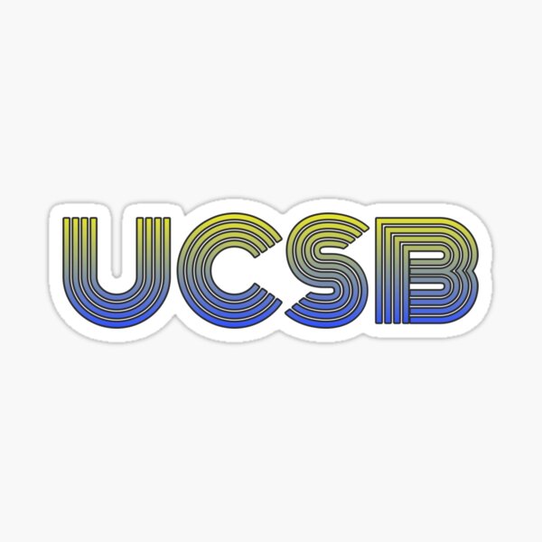 "UCSB logo" Sticker for Sale by beckykos5 | Redbubble