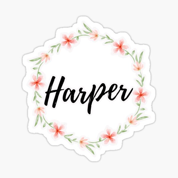 "Harper" Sticker for Sale by mgonzalezruiz | Redbubble