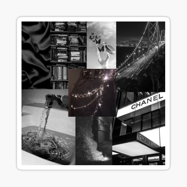 "Black Aesthetic " Sticker by LunaandCo | Redbubble