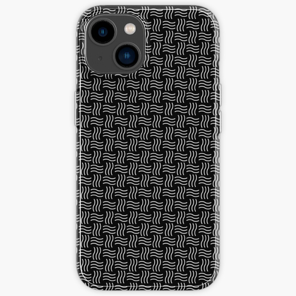 "Geometric Squiggly line Pattern no.3 Black and White" iPhone Case for ...