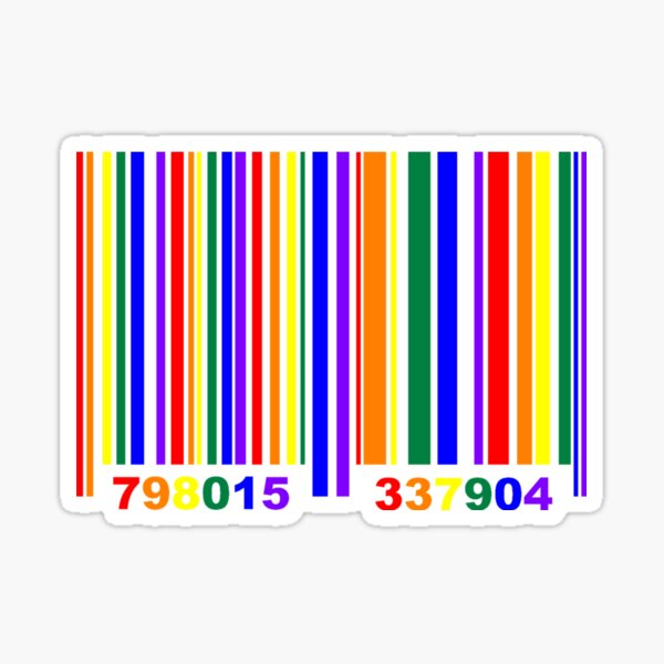 "Gay Pride Barcode" Sticker for Sale by sweetsixty | Redbubble
