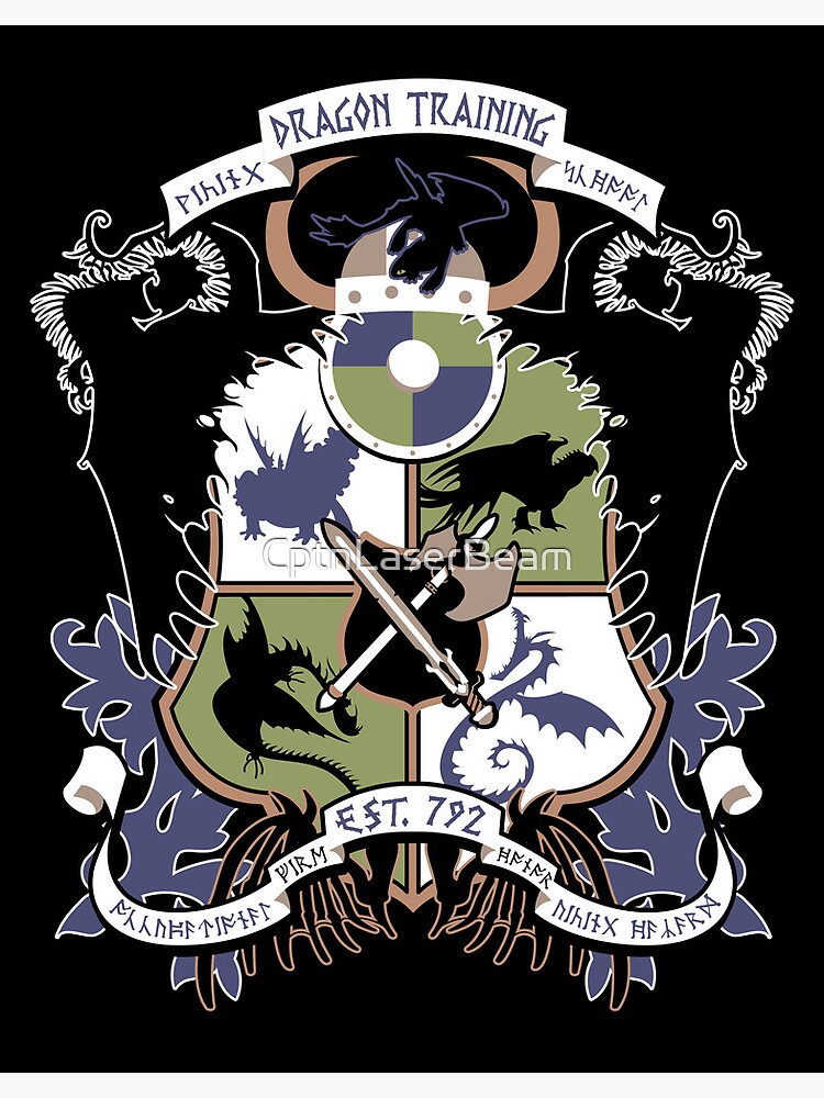 "Dragon Training Crest - How to Train Your Dragon" Poster for Sale by ...
