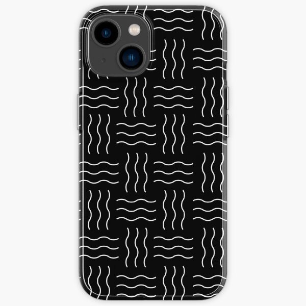 "Geometric Squiggly line Pattern no.4 Black and White" iPhone Case for ...